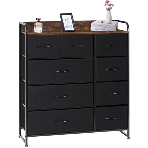 抜群の収納力:2種類のサイズに分ける多機能収納ボックス。見た目はシンプルだけど、9つの引き出しもあり、収納力抜群です。アクセサリ、ファイル、おもちゃ、お菓子などから、バスタオル、冬着など大いものまで、たっぷり収納できます。天板に鍵、コップ、...