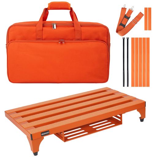 【超軽量ギターエフェクターボード】GOKKO2024進化版ギターエフェクターボードは超軽量アルミニウム合金材料から作られ、構造は非常に強固で、持続的な性能を持っている。パッケージ:ペダルボード、バッグ、ベルクロ、電源用バックル。ボードサイズ...