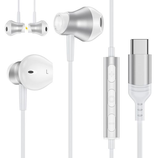 【高音質&amp;通話対応】:タイプCイヤホンは周囲のノイズを遮断することができ、快適な装着感で、音量調節も可能なので、音楽やビデオをいつでも快適に楽しむことができます。マイクが付いており、普段の通話やウェブ会議などでも気楽にお使いいただけ...