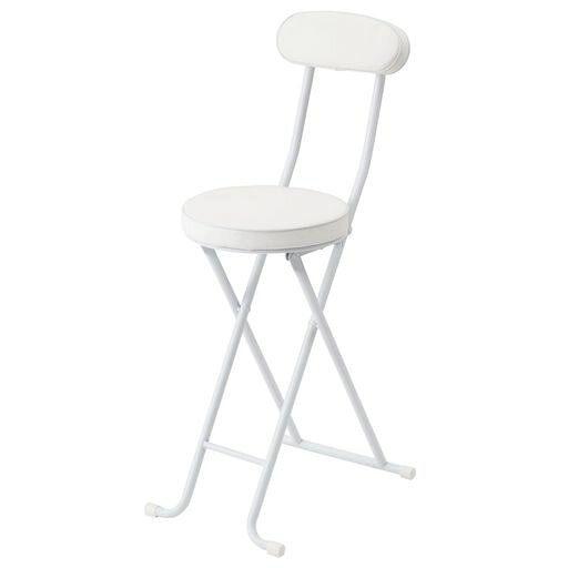 商品サイズ(約):幅35x奥行46.5x高さ92cm 商品重量(約):2.6kg 耐荷重(約):80kg 素材:ウレタンウォーム・合成皮革・金属(鋼) 塗装:粉体塗装 座面ロック機能あり、脚先樹脂キャップ付き、折りたたみ可能