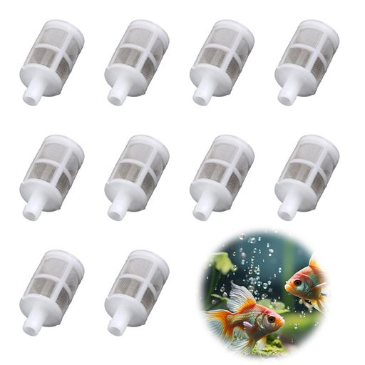 ✦【仕様】パッケージリスト:フィルターメッシュx10サイズ:全長52MM*外径27.5MM(ヘッド外径:7.6MM、ヘッド内径7.5MM)素材:プラスチック+ステンレス鋼重量:1パック約44.8g色:ホワイト水槽水ポンプに最適なアクセサリー...