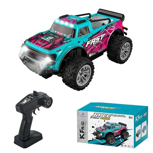 【1/18スケール&amp;リモコン】このRCカーは1/18スケールのモデルで、リモコンを備えています。このリモコンは他の電波の影響を気にせずに楽しむことができ、遠距離からも操作が可能で、広大な領域で遊べます。 【さまざまな地形に対応】RC...