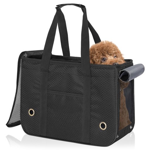 アウトドア 👜材質:ポリエステル、オックスフォード。展開時サイズ:長さ39cmx幅17.5cmx高さ27cm。推奨ペット体重4kg 💨通気穴とメッシュ窓を配置しているので、通気性がよくて、暑くならず、蒸れるこ...