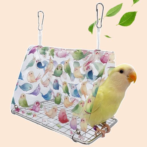 毛玉 ひんやり快適な透明デザイン:この小鳥用三角ハウスは透明PVC素材で風通し良く、暑さ対策に最適。透明素材だからこそ、鳥さんの様子を気兼ねなく確認可能。安心して見守れます。汚れが目立ちにくく、水洗いも簡単。いつでも清潔な環境を維持できます...