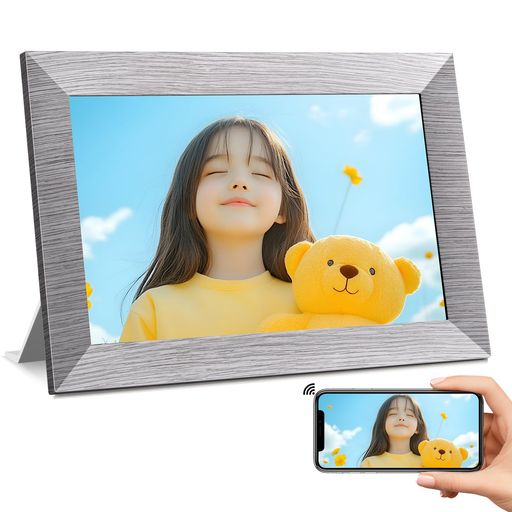 【優れた画質】このデジタルフォトフレームは、10.1インチの大画面と高解像度1280x800ピクセルのIPSタッチスクリーンを搭載しています。画像の細部まで鮮明に再現し、動画の色彩と躍動感を忠実に再現します。178°の広視野角設計により、正...