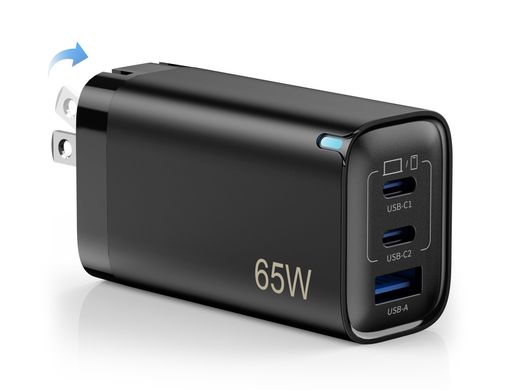 【65W急速充電】:USB PowerDelivery(PD)対応の65W出力を備え、スマートフォンからノートPCまで幅広い機器に急速充電できます。MacBook Air 13は約1時間で満充電、従来USB充電器の約7倍のスピード。iPho...