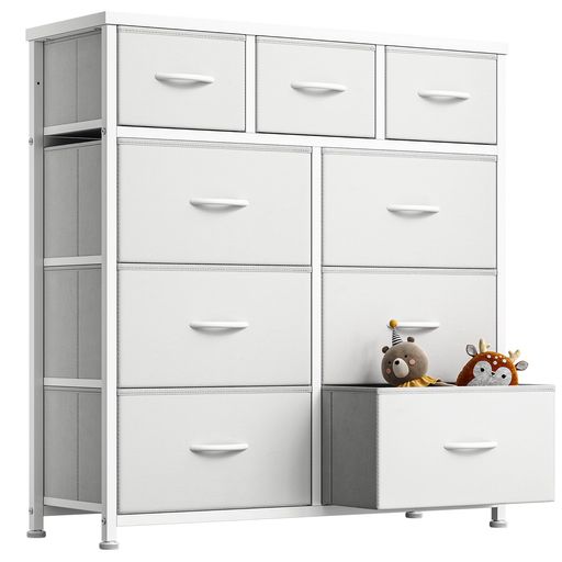 1分類別収納:チェストは9つの引き出しもあり、収納力抜群です。下部の6つの大きな引き出しは、毛布、スカーフ、靴下、子供のおもちゃや衣類などをたっぷり収納できます。上部の3つの小さい引き出しは、身に着ける衣類や靴下などを収納できます。 2シー...