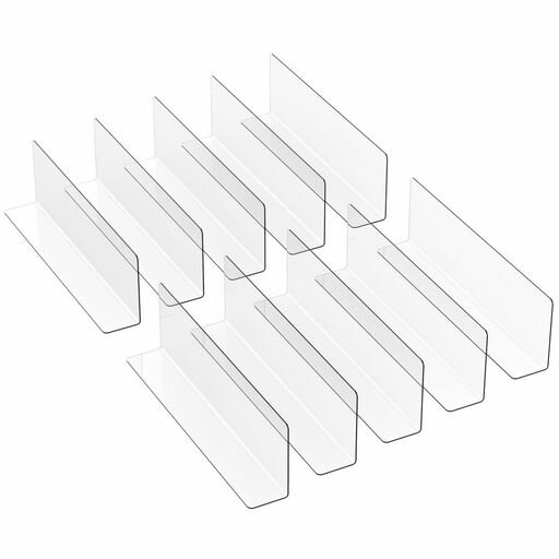 自宅、店、会社、図書館、その他の場所に適しているのは、商品を配置する必要があります。 10個のプラスチック製の商品分割者のセット、要件を満たすのに十分な数量。 90°の右角設計は、さまざまな環境の角で使用でき、落ちたり傾いたりするのは簡単で...