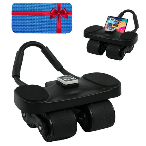 【四輪設計とスナップオン設計、安全で安定なアブローラー】腹筋ローラーは四輪設計を採用し、地面との接触面積を増やし、横揺れを効果的に減少させ、トレーニングの安定性を高めます。取り外し可能なハンドルはスポンジ製で、握り心地が良く、吸汗性にも優れ...