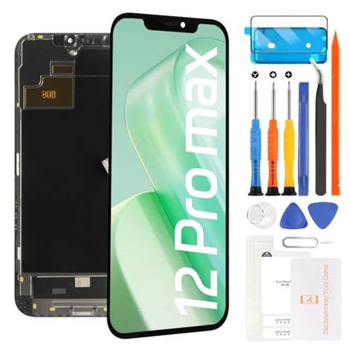 🎁【対応機種】:(OLED)ForiPhone12ProMax6.7インチA2411A2342A2410A2412モデルに対応交換修理用液晶パネルセット。ご購入した前にご端末のモデルをご確認のほどよろしくお願いいたします。壊...