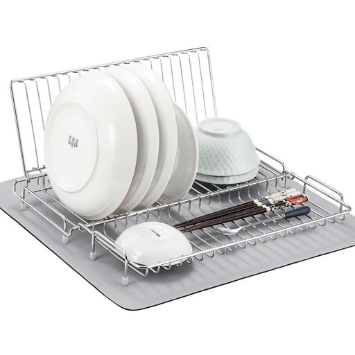 1-4人用食器水切りラックは折り畳み式のデザインでスペースを節約し、皿の数に応じてスリム水切りラックかごと大容量水切りかごに調整することができます。 高い吸水力のマットは持つ独特の細かな孔構造により水分を素早く吸収し、すぐに乾燥させます。 ...
