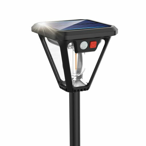 【最新版ソーラーガーデンライト】最新進化版ソーラータングステンワイヤCOBランプが新登場!2700Kの暖かい光は柔らかく雰囲気があります。また、センサー機能向上の為にはセンサー検知角は160°にデザインして、従来の検知角120°のセンサーラ...