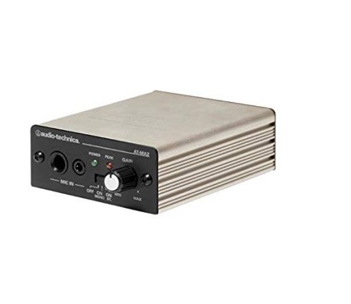 マイクロホン端子のないAV機器でマイク収音、拡声が可能。 マイクロホンに合わせてモノラル/ステレオマイクに切り換え可能。 プラグインパワーにも対応。 メタルボディ&amp;コンパクトサイズ。 ACアダプター付属。