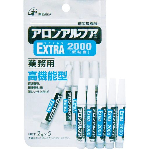 汎用 低粘度で超速硬化の汎用タイプ 従来品をバランスよく高性能にしたタイプ 商品寸法(長さx幅x高さ):‎15.5x13x30cm 商品の重量:‎10g 部品番号:‎AAEXTRA20002gX5