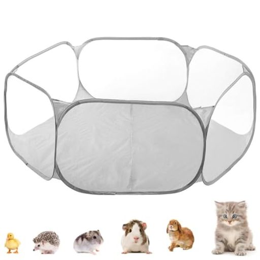 アウトドア 1.【製品仕様】ペットサークル本体+収納袋、サイズ:[展開の時]120cmx38cm[収納の時]約24x23x3cm、カラー:グレー、素材:ポリエステル素材 🐹2.【折り畳み式】折り畳して収納袋に入れれ軽量出かけ...