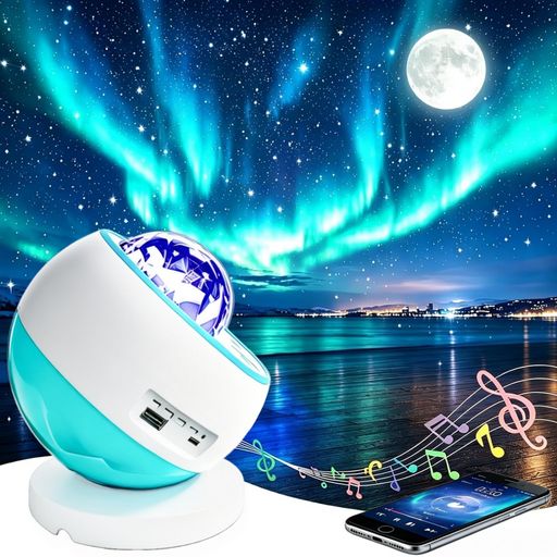 【デュアルオーディオ再生モード、家庭用プラネタリウム】この星空プロジェクターは、まばゆいばかりの星空と流れるオーロラの幻想的な世界を創り出します。内蔵スピーカーを搭載しているので、スマートフォンを接続するだけでお気に入りの音楽をすぐに楽しめ...