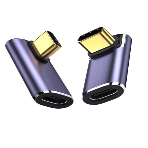 PD充電 【便利で実用的】標準のUSB4アダプターは、40Gbpsに完全対応したUSBCアダプターで、Thunderbolt4ケーブル用に設計されている。L型オス-メスアダプターです。L型のデザインを採用することで、狭いコーナーでの挿入の不...