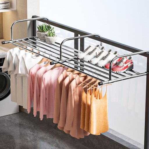 【伸縮自在で大容量物干し】物干し竿は二重ケース構造を採用しており、必要に応じて自由に伸縮可能(78〜140cm)です。伸縮自在な設計で、物干し面積を自由に調節でき、衣類、タオル、バスタオル、マフラー、靴下、小物など幅広いアイテムの乾燥に使え...