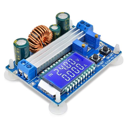 入力および出力電圧、電圧レギュレータモジュールはLCDデジタルディスプレイで設計され、出力電流出力電力、入力逆保護、逆接続は燃えません。電圧表示分解能は0.05V、電流表示分解能は0.005Aです。【特別な注意:ボタンを短く押すと電圧が表示...