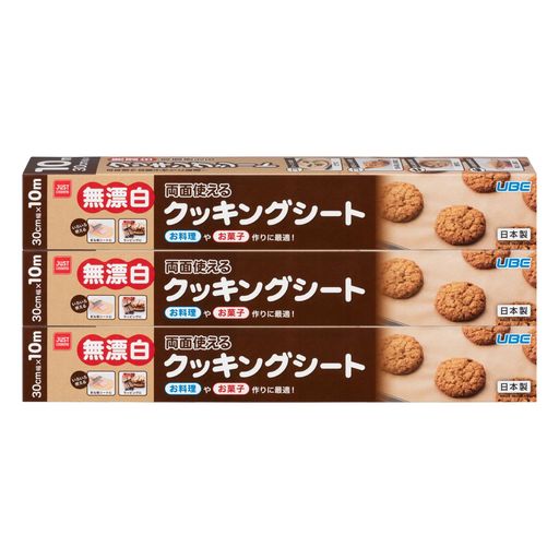 本体サイズ:幅30cmx長さ10m パッケージサイズ(1個あたり):長さ31x幅4.6x高さ4.6cm 素材:高密度耐油紙、シリコーン樹脂 耐熱温度 : 250°C(20分) 生産国:日本