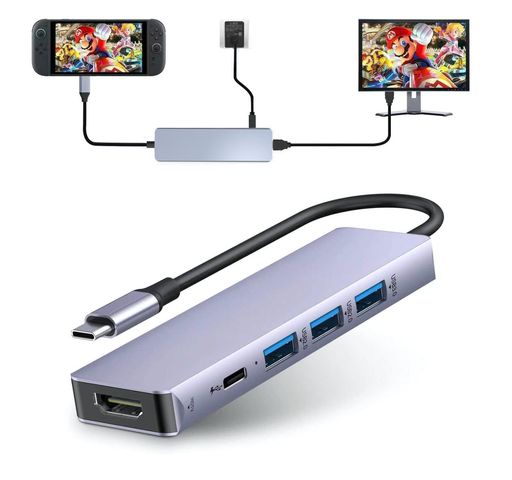 「薄型&amp;多機能」USB-CハブHDMI出力、USB3.0x1、USB2.0x2、PD充電ポートを搭載した5in1アダプター。USB-C対応のノートPCやタブレットの接続性をスリムボディで拡張し、作業効率をアップ。 「PD100W対応...