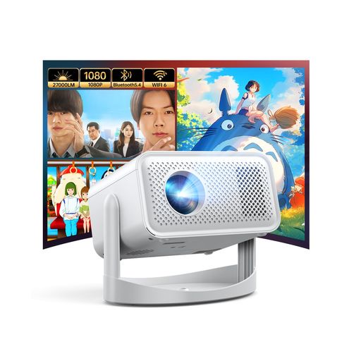 プロジェクター家庭用ホームシアター 🥇【2025年人気モデル!360度回転スタンド付き】家庭用プロジェクターには、360°回転可能な一体型スタンドが標準装備されており、別途三脚を用意する必要がありません。スタンドを回すだけで...