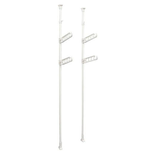 サイズ(約):高175~275x奥行32cm 本体重量(約):2.4kg 特徴:テラス窓から天井まで幅広く対応。コンパクトな室内物干しを実現。 商品名:突ぱり室内2段竿受け 耐荷重:20kg(1段当り10kg)取付高さ175~275cm 材...