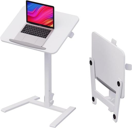 【無段階高さ調節パソコンデスク】昇降範囲:73cm~107cm昇降式デスクの天板下のレバーを引くことで、手軽に上下昇降することができるガス圧式です。無段階で昇降できますので、自分に合った高さや姿勢に調整できます。立ったり座ったりと使用シーン...