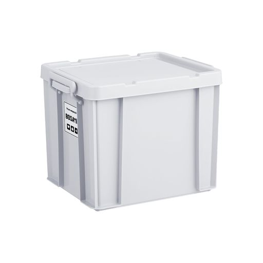 日頃の生活に溶け込む防災収納 商品に貼ってあるブランドステッカーに強力な反射材を使っているので暗いところで光を当てれば反射します。 頑丈なボックスなので在宅避難の備蓄入れにおすすめです。 3段まで積み重ねることができるので床面積を効率的に使...