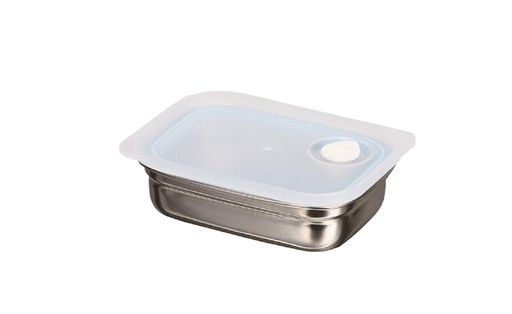 製品サイズ:(約)幅14.5x奥行10.5x高さ4cm 製品重量:(約)0.13kg 素材・材質:容器/ステンレス鋼(クロム18%・ニッケル8%)、ふた本体/ポリプロピレン・熱可塑性エラストマー(耐熱温度140度・耐冷温度-20度)、バルブ...