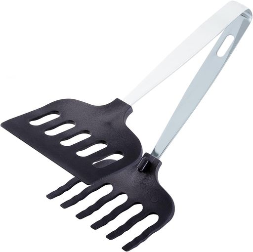 サイズ:幅10x全長24cm(板厚t=2.2mm) 素材・材質:本体/ステンレススチール、樹脂部/66ナイロン・ガラス繊維(抗菌剤入) 生産国:日本 耐熱温度:240度