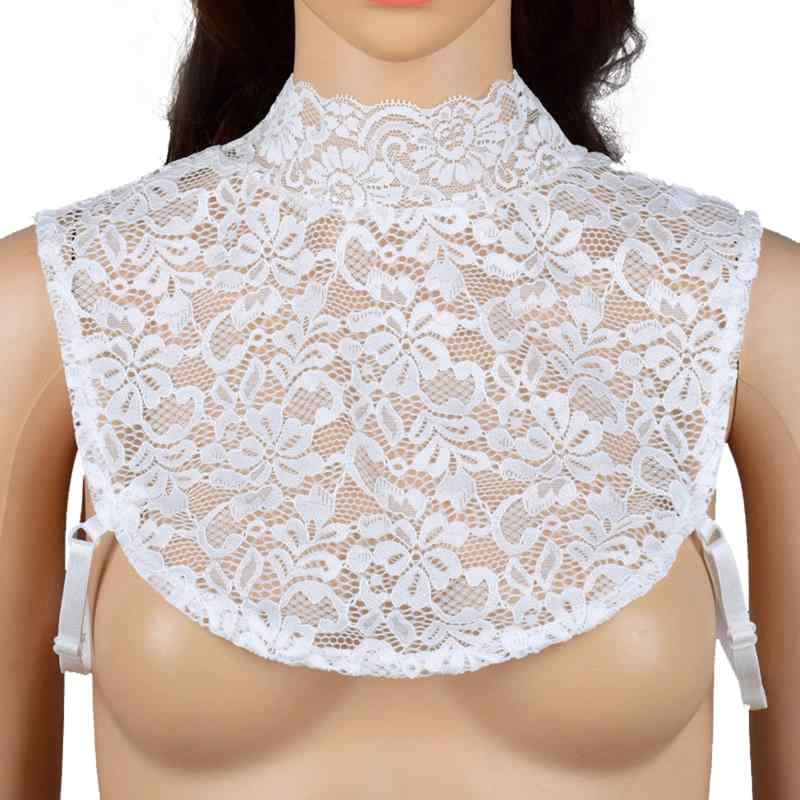 [TRMF] 付け襟 トップス ハイネックレース 首元綺麗 フォーマルネックカバー 気になる首元パッとオシャレにレディース プチハイネックレディースファッション レディース トップス ブラウ花柄のレースで上品な印象を与えます。お手持ちのお洋...