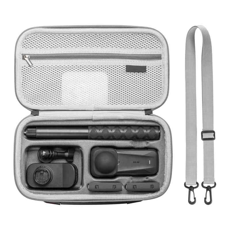 Insta 360X4Air空気対応ケースの付属品のためのカラビナーが付いているストレージバッグ保護カバー旅行保護者を運ぶinsta360 x4 Airの空気レンズガードのための完璧なフィット:このハードケースはInsta360 X4Air...