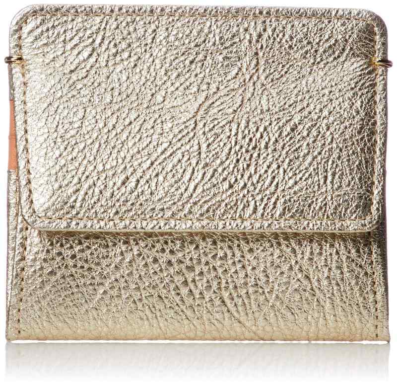 [アルカン] コンパクト財布 フィーナ ゴールドタテ9.5cmxヨコ10.5cmxマチ1.5cm札入れ:あり小銭入れ:ありカードポケット:あり