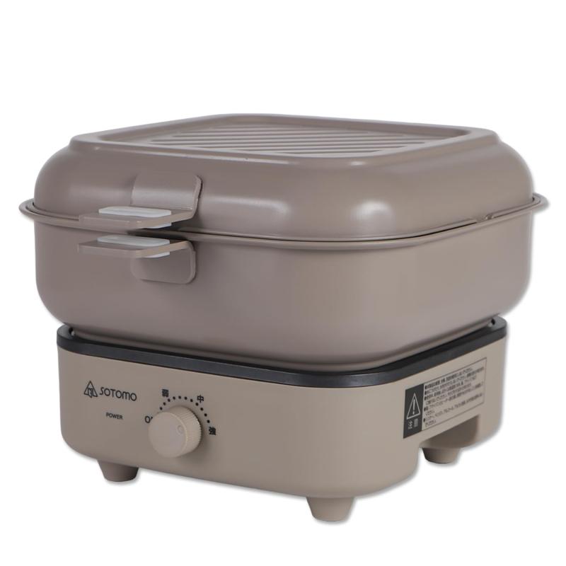 【販路】アピックス(APIX INTL) スタッキングクッカー ASC-700 SOTOMOシリーズ電源：AC100V 50/60Hz消費電力：800W電源コード長さ：約1.5m温度調節機能/直火対応取り外し可能な取っ手/収納ベルト付き