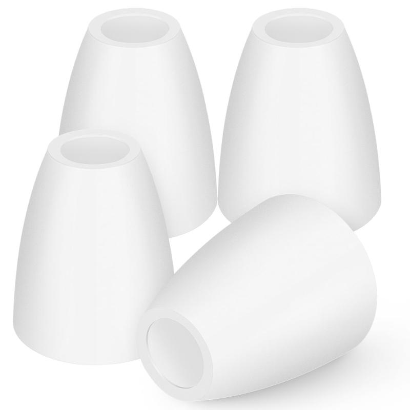 POPETPOP プラスチック製テーブルランプシェード 交換用ライトカバー 3.8インチ クリアホワイト 簡単取り付け 寝室・リビング向け 照明アクセサリープラスチック素材を採用：ランプカバーは耐久性のあるプラスチック製で、軽量かつ丈夫な構...