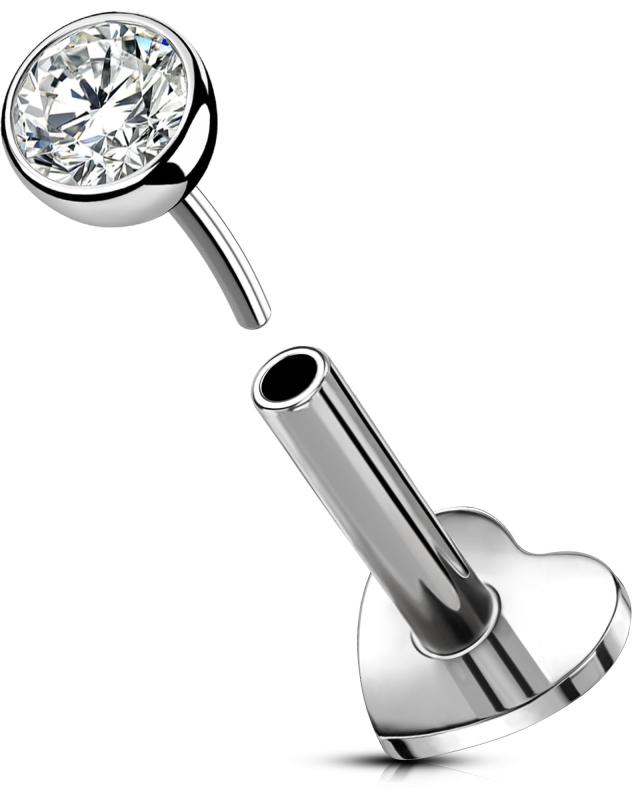 OUFER ボディピアス チタンヘリックスピアス スレッドレス リップスタッドバー 16G 5/6/8/10/12mm トラガスコンク ラブレットピアスジュエリーこのラブレットピアスジュエリーにはチタンの健康的な素材を使用しており、リップピ...