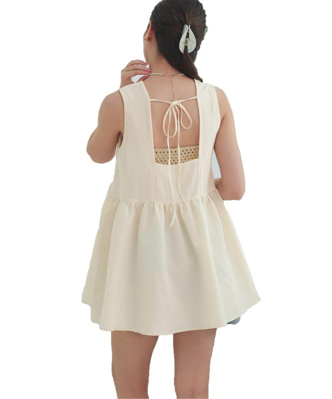 [シードレス] ノースリーブ ティアードチュニック/ラッシュガード DDXN1666 レディース[原産国]:中国【M】着丈:75、肩幅:32、アームホール:42、バスト:88、裾幅:110 【L】着丈:78、肩幅:34、アームホール:44、...