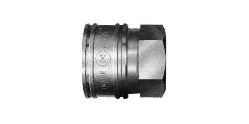 日東工器 中圧用TSPカプラ ソケット(おねじ取付用) R1/4 ステンレス鋼 2TSF-X100-SUS入数:1個相手側取付ねじサイズ:R1/4質量(g):57本体材質:ステンレス鋼寸法(mm):L:32、φD:24、H:六角19、T:R...