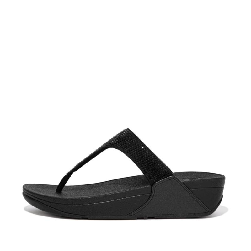 fitflop(フィットフロップ) レディース LULU CRYSTAL EMBELLISHED TOE-POST SANDALSサンダルシンプルなデザインの中にクリスタル調の輝きが上品さをプラス3層構造のミッドソールで体圧を分散し快適な履...