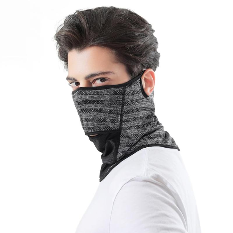 [MEPOKI] フェイスカバー ネックガード メンズ 夏用【開口部を設けた構造・息苦しくないフェイスカバー】【UPF50＋認証済み・接触冷感3-5℃】耳かけタイプ 肌に優しい UVフェイスガード ネッ【開口部を設けた呼吸しやすい設計】フェ...