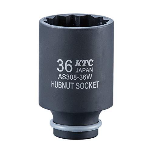 京都機械工具(KTC) 12.7sq.インパクトレンチ用ハブナットソケット AS308-36W AS308-36W・ハブナットソケット：36（二重六角） ・主な適用：VWゴルフ、アウディA1