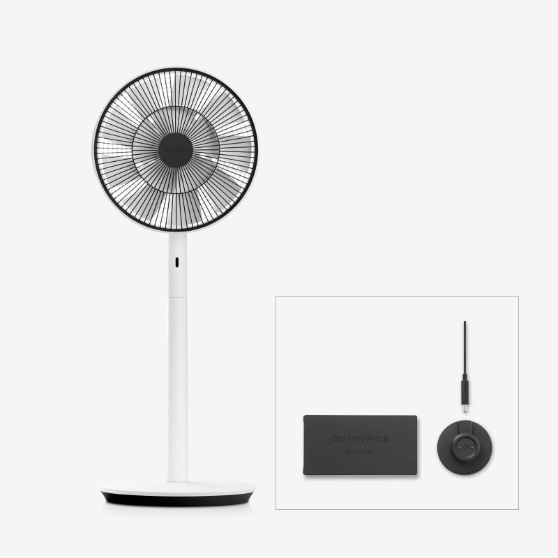 【バルミューダ】 ザ・グリーンファン DCモーター扇風機 ホワイト×ブラック BALMUDA The GreenFan (EGF-1800-WK) + バッテリー＆ドック 充電器 (AGR02JP)世界で初めてDCモーターを採用した扇風機「...