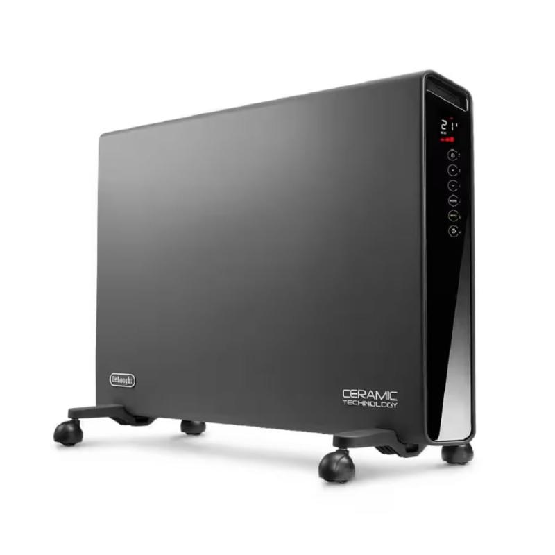 De'Longhi (デロンギ) コンベクターヒーター HXJ60L12 電気ヒーター 窓際暖房 速暖 乾燥しにくい 燃料補充不要 チャイルドロック 安全設計 [8-10畳] [グレー] デロンギファミリー登録で5年サイズ:約幅825×奥行...