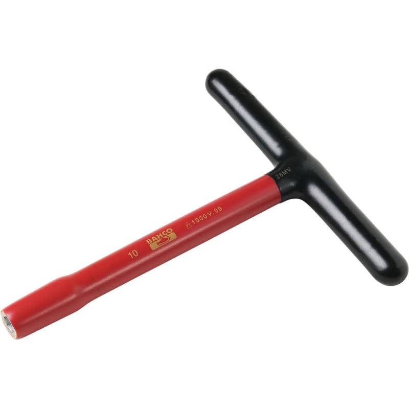 BAHCO(バーコ) Insulated T-Socket Wrench 1000V絶縁仕様T型ソケットハンドル 20mm 28MV-20原産国:スペイン全長(mm):200二面幅寸法(mm):20ハンドル部長さ(mm):140質量(g):515