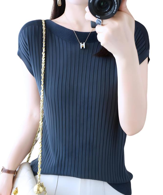 [Dep Club] 細身の方向け フレンチスリーブ レディース サマーニット 半袖 リブニット 薄手 涼しい 美シルエット 細見え きれいめ トップス 夏服 夏 カットソー ニット 重ね着【概要】サマーニット レディース 半袖をお探しの方...