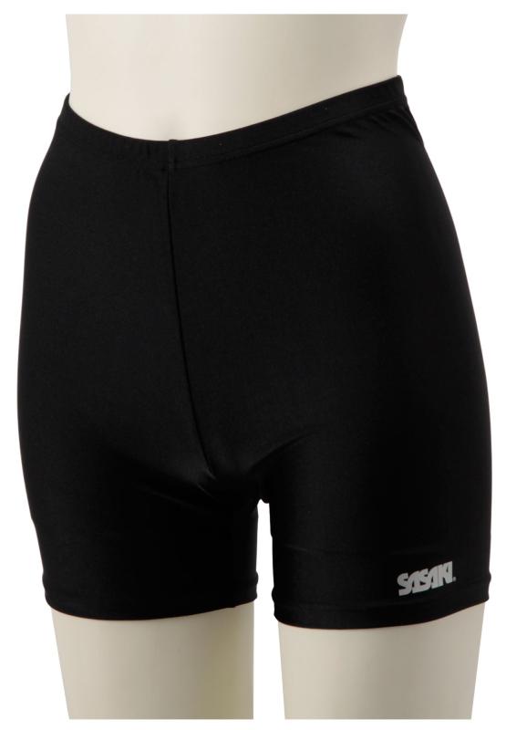 [SASAKI] レディース 2分丈スパッツ SG1242L B ブラック L 新体操 ウェア