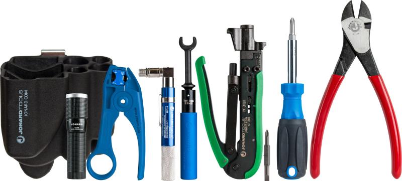 Jonard Industries TK-83 Coax Tool Kit ShortCTF-300：短いFコネクタ用の固定圧縮ツールUST-125：RG59、RG6、RG7、およびRG11COAXケーブル用の多用途COAXストリッピングツ...