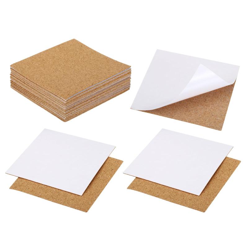 PATIKIL ウッドカラー 100x100mm 正方形 コルク製 コースター 25枚セットカラー：ウッドカラー；素材：コルク；サイズ：100 x 100 x 1mm / 3.9 x 3.9 x 0.04インチ（長さ×幅×厚さ）；パッキング...