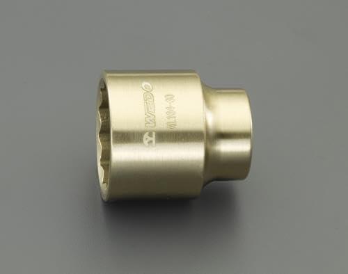3/4"DRx27mm ソケット(ノンスパーキング)材質:アルミニウム青銅 差込角:3/4"^12ポイント 対辺:27mm^外径:40mm 全長:55mm^防爆